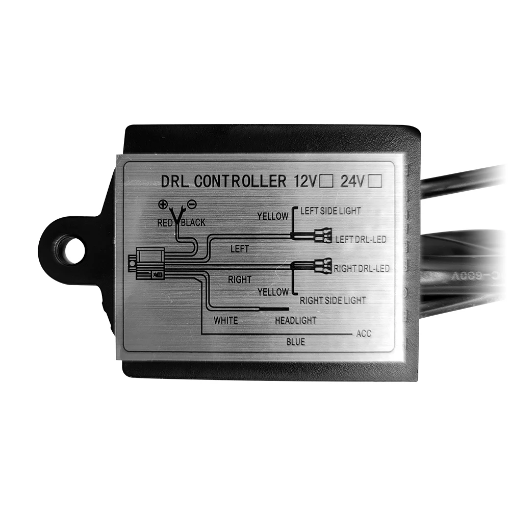 TAOCHIS DRL LED Strip Controller Wiring Harness Daytime Running Light Controlling Wires 12V 24V ...