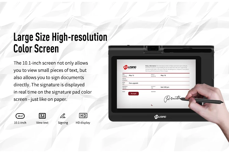 Joyusing MT510B OEM Signature Pad 10.1 Inch Lcd Screen Signature Tablet ...