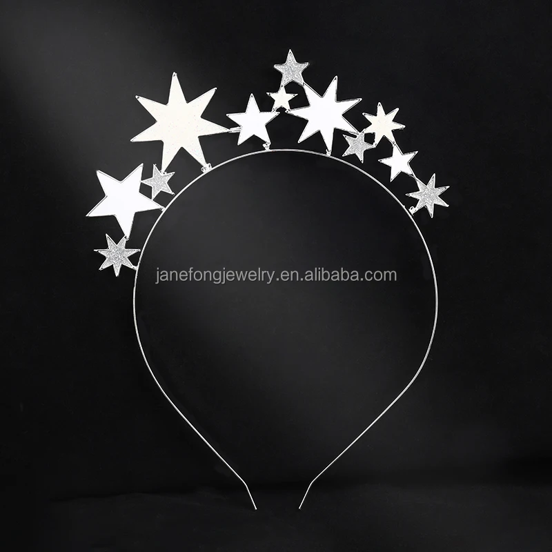 Enamel Rainbow Color Stars Shape Girl Tiara New Design Princess Metal ...