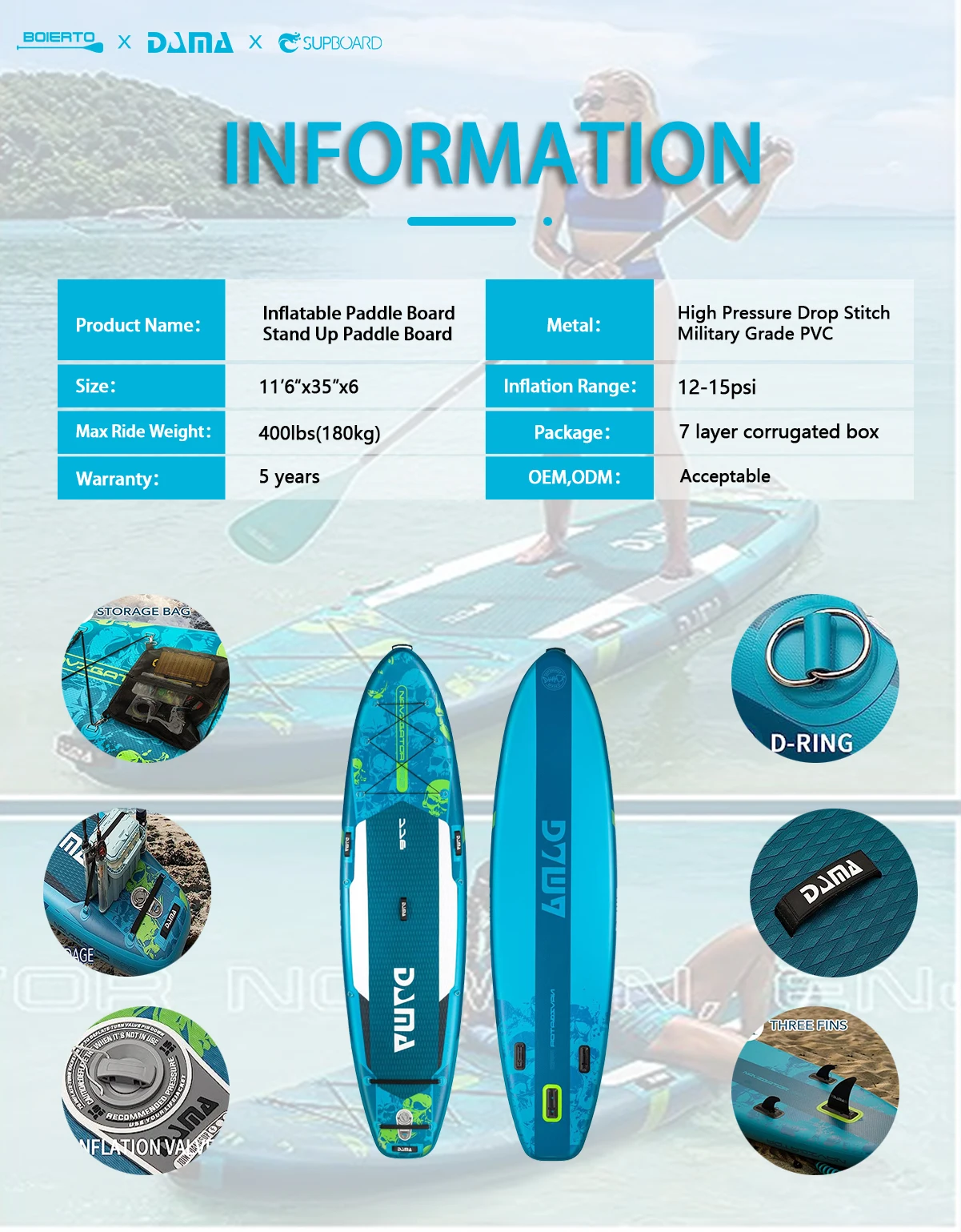 DAMA 2024 New Design Ultralight Customized sup Board Oem sup in Stock ...