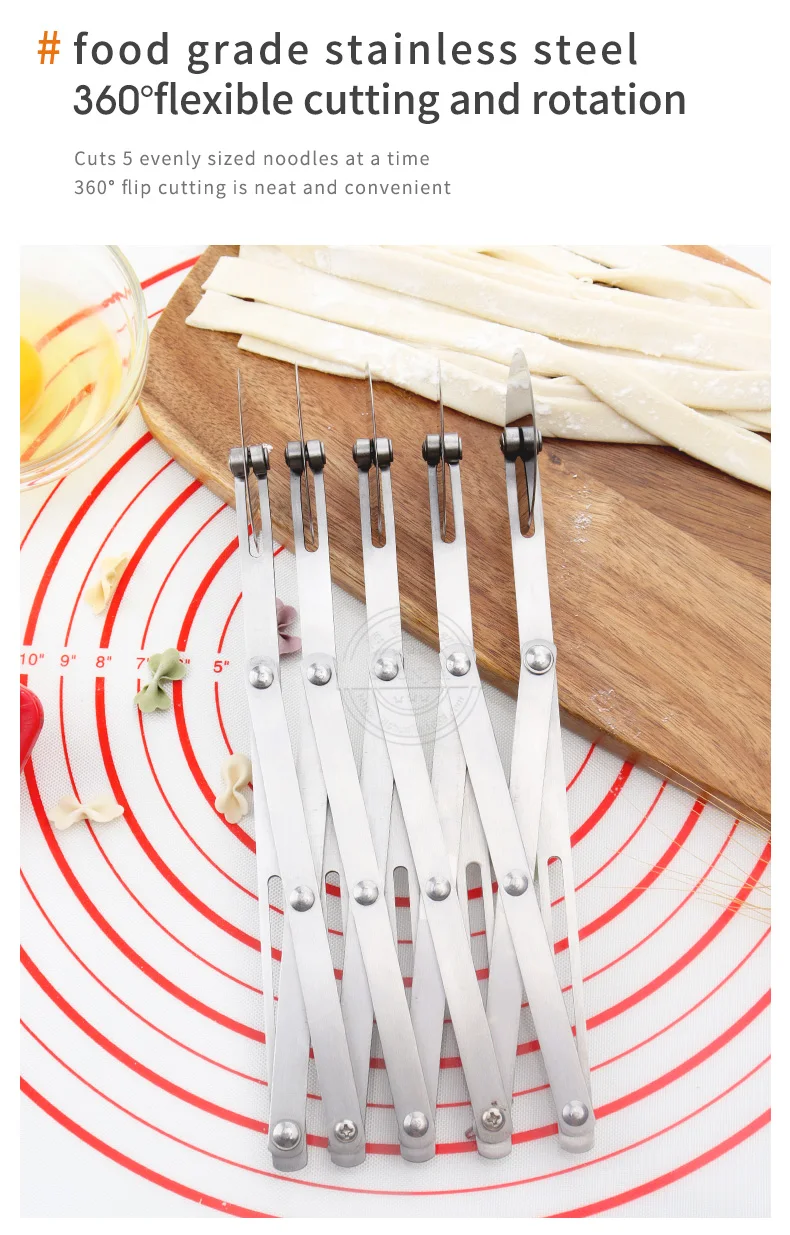 Stainless Steel Pastry Cutter Expandable Dough Divider Dough Cutter ...
