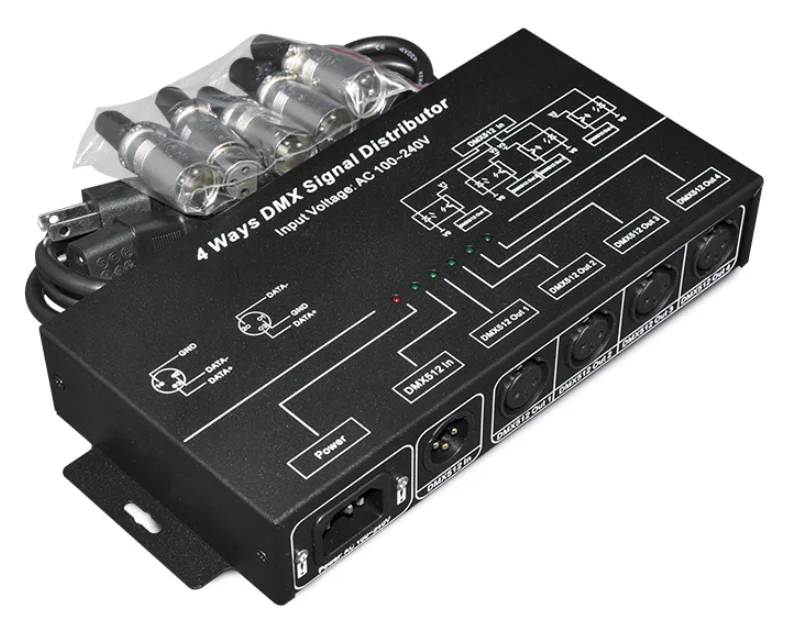 Dmx Controller Dmx Repeater Dmx Signal Distributor Dmx124 Ac100-240v ...