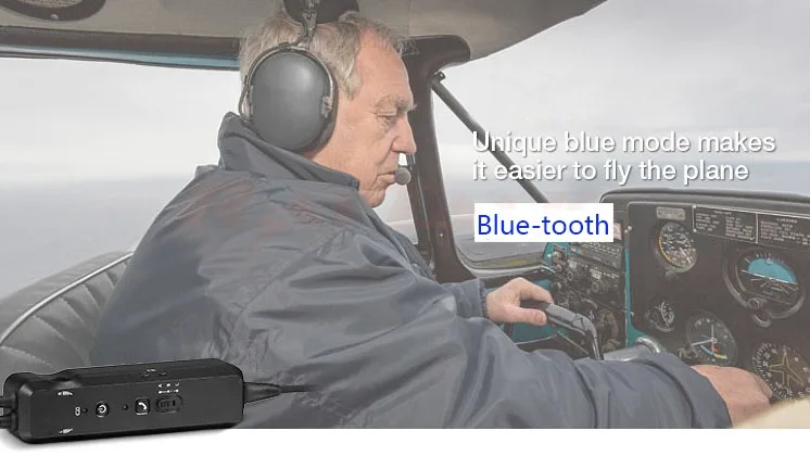 Anr Premium Pilot Aviation Bule Tooth Headset With Flexible Electret ...