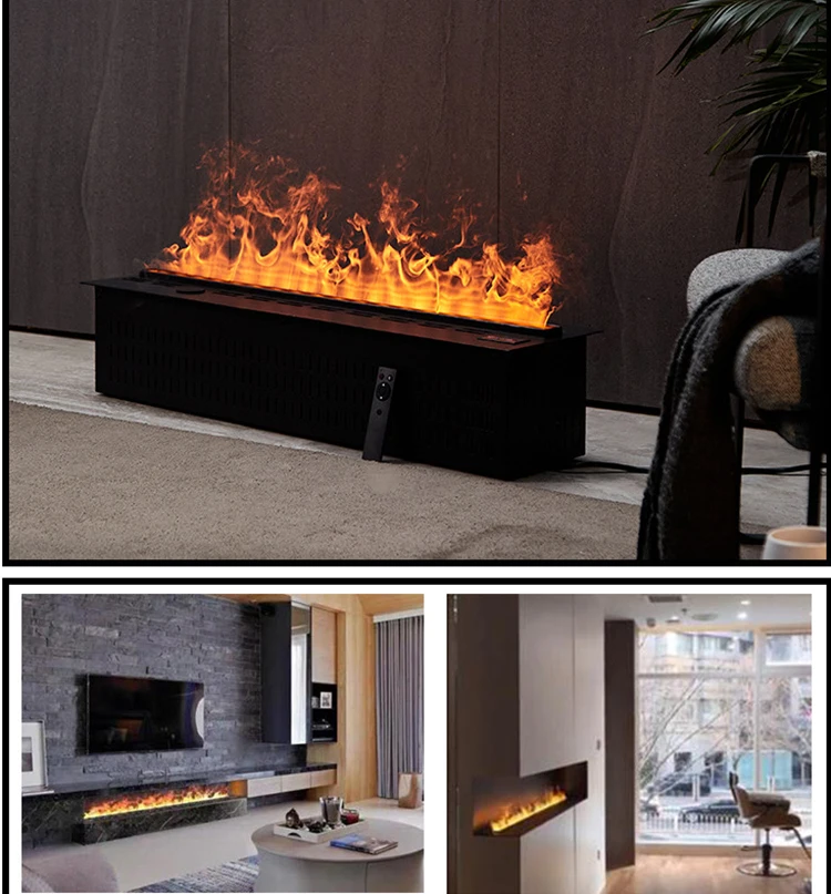 3d Atomization Led Electric Fireplace Simulation Flame Water Vapor ...