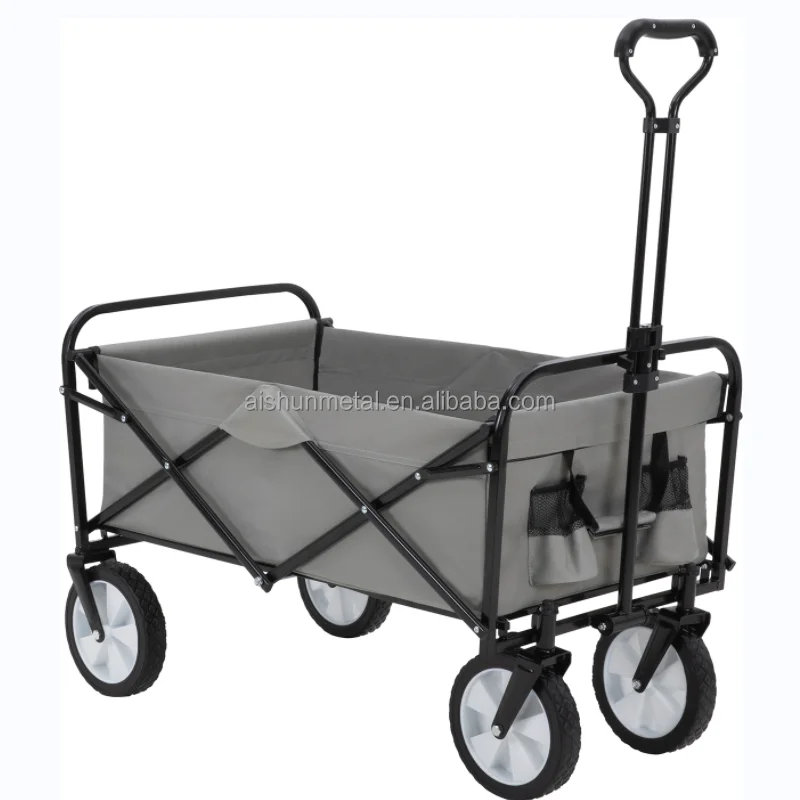 Garden Cart Utility Wagon Folding Double Decker Wagon Trolley Garbage ...