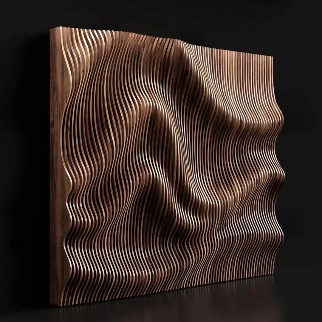 3D Waved MDF Wall Decorations - Geometric Textured Panels for Easy ...