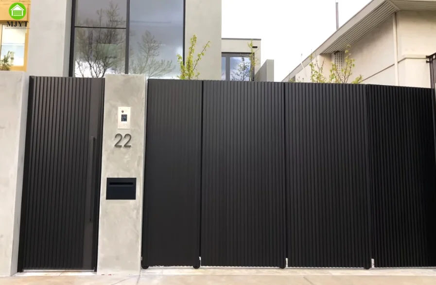 Electric Garden Palisade Fence Gate - Automatic Sliding Security