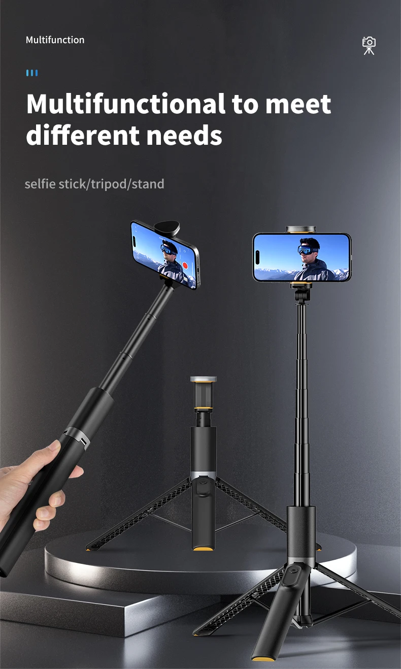 Factory Supply Long Selfie Stick with Remote Control 3 in 1 Selfie ...