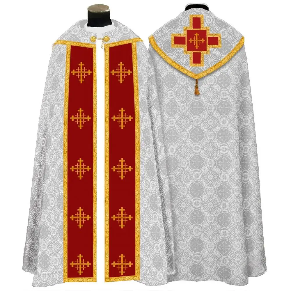 Hot Style Men's Gothic Style Cope Church Cloak Priest Robe Wizard ...