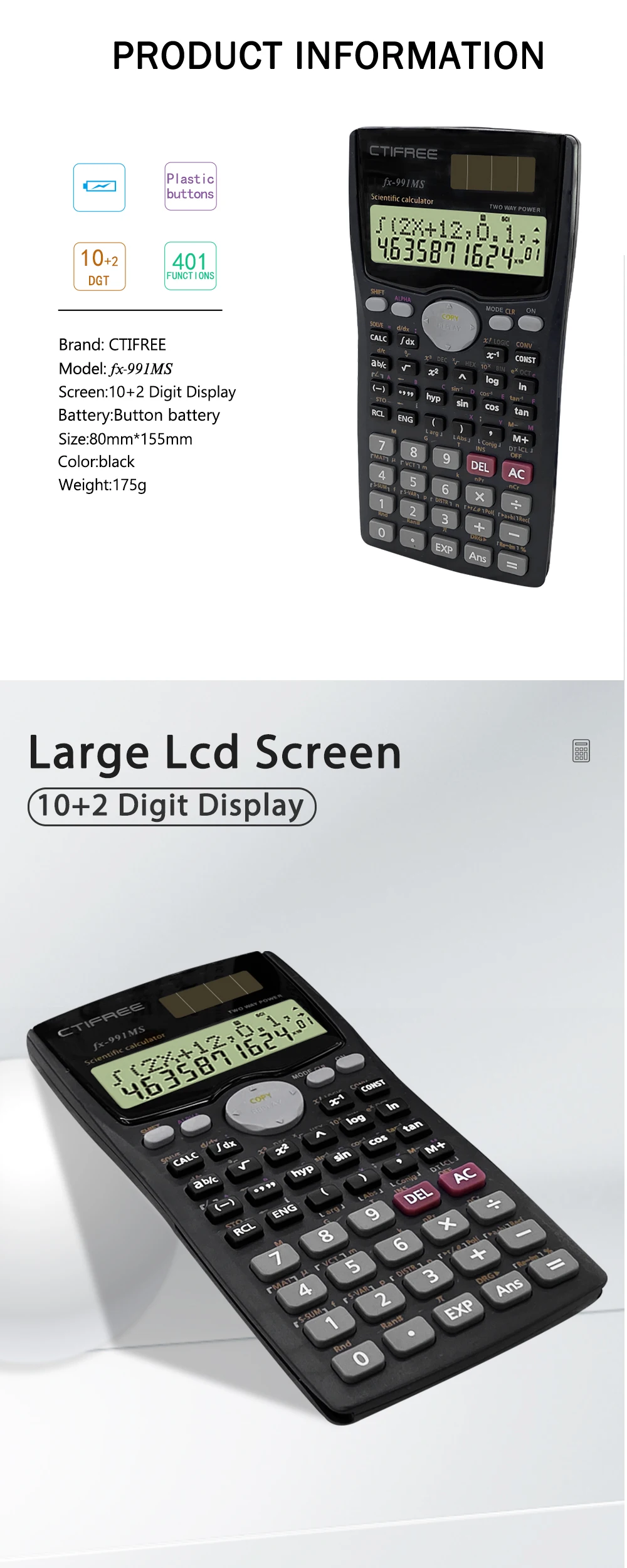 CTIFREE Fx-991es Plus Scientific Calculator - Wholesale