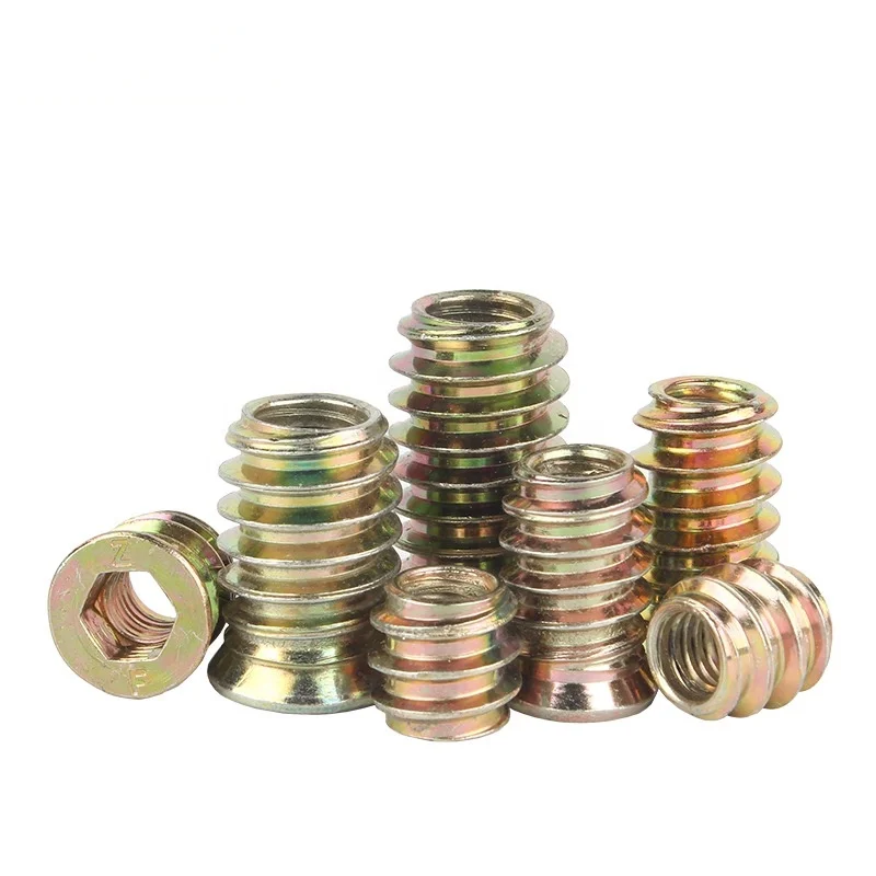 M4 M5 M6 M8 M10 Flat Head Furniture Insert Nut Wood Insert Nut - Buy ...