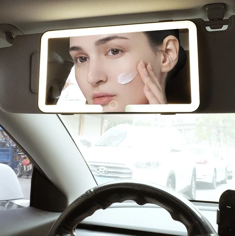 Vanity Mirror Car Makeup Visor Car Vanity Mirror Led Car Sun Visor With ...