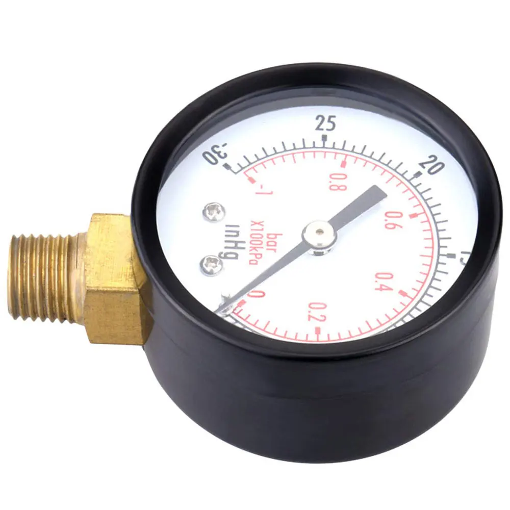 Vacuum Manometer Mini Dial Dual Scale Dial Gauge 1/4" NPT -30HG/0PS ...