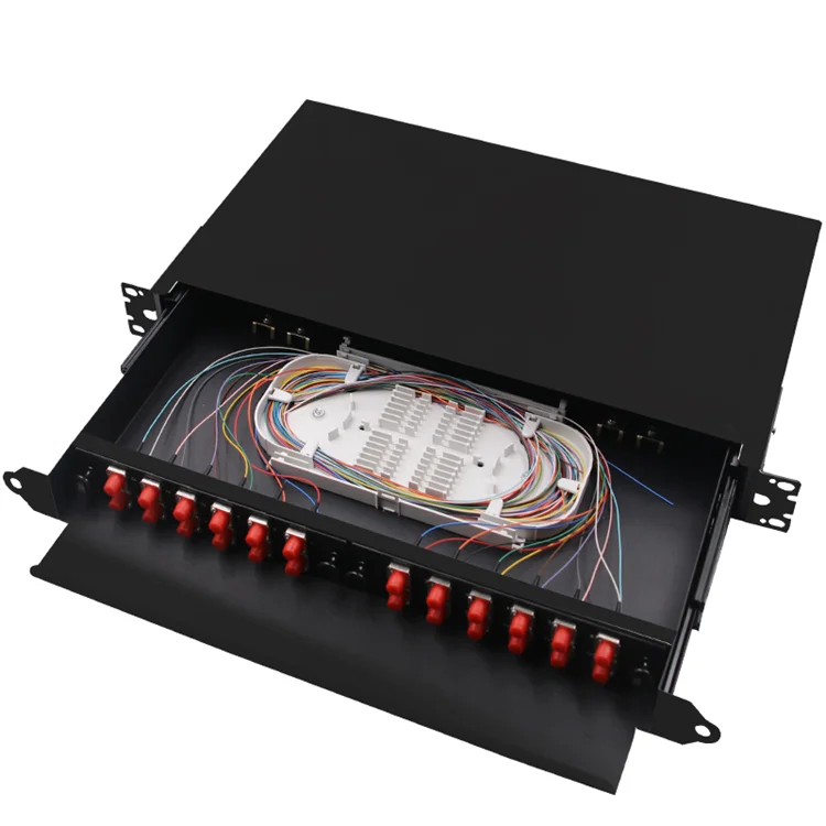 Fhd High Density 1u Rack Mount Enclosure Unloaded 96 Odf 12 Core Fibre ...