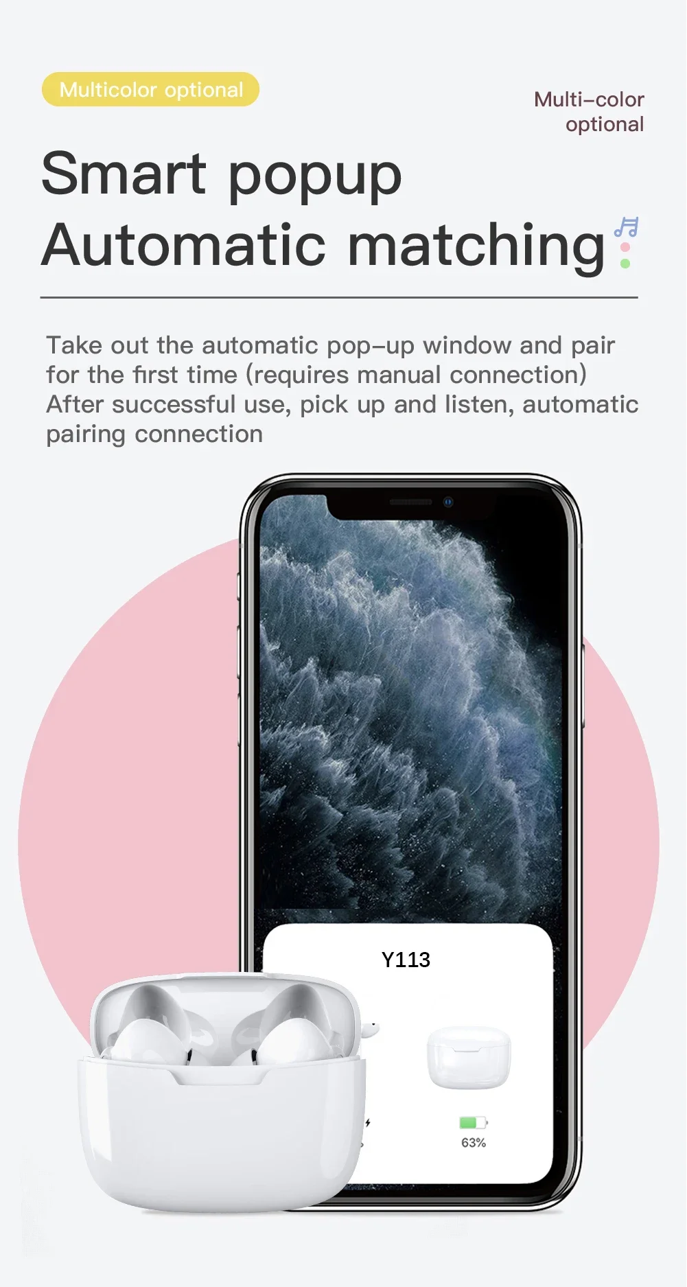 TWS Y113 BT5.3 Auriculars Bt Earphones Headphones Air Pro 2 Wireless ...