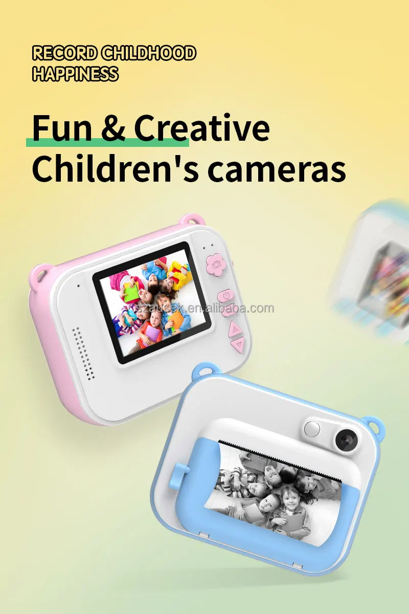 Cute Kid Toy Cartoon Instant Print Camera Thermal Photo Paper Toys ...