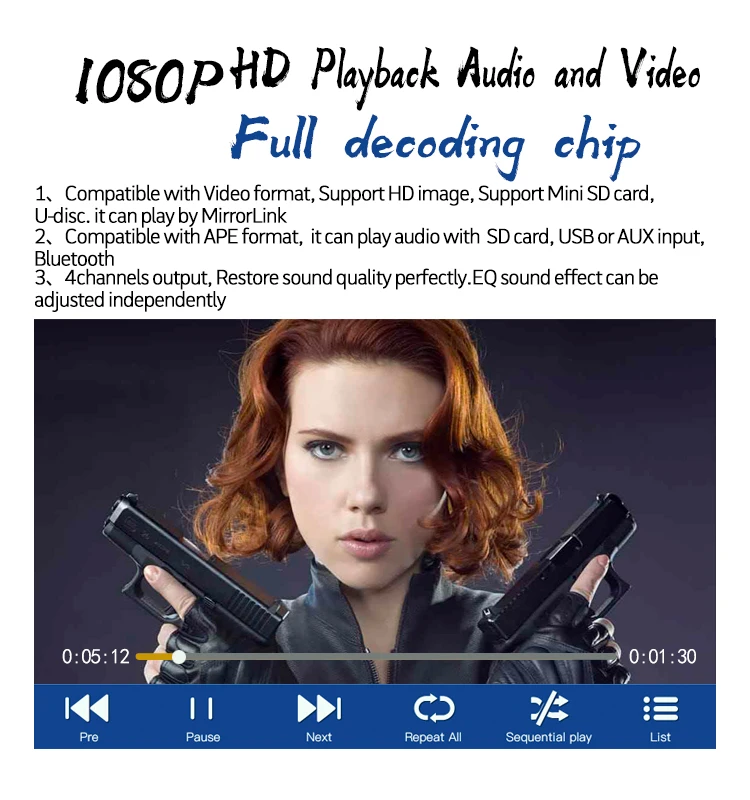 9010C Universal 9 Inch Car LCD Touch Screen with Carplay