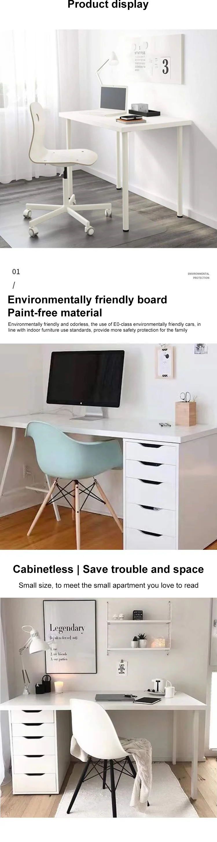 Pragmatic Simple Study Table Computer Desk Computer Workstation Table ...