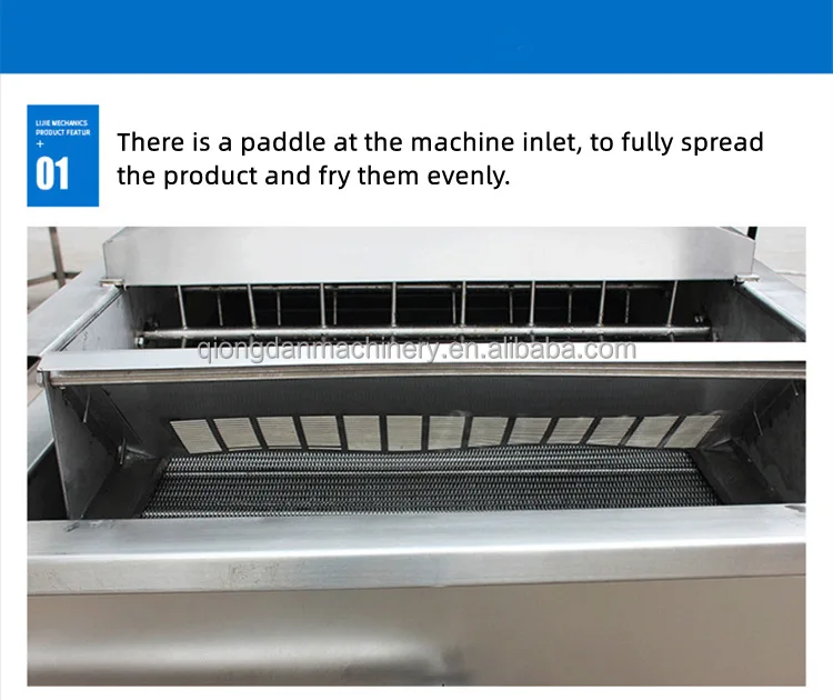 Small Continuous Gas Frying Machine and Conveyor Samosas Fryers ...