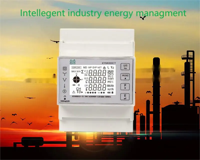 MID Modbus RS485 100A Dual Source Measuring Three Phase Energy Meter ...