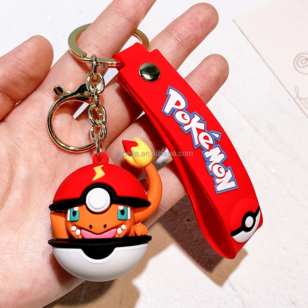 Hot Sale Rubber Pokemoned Pvc Cartoon Keychain Pendant Pikachu ...