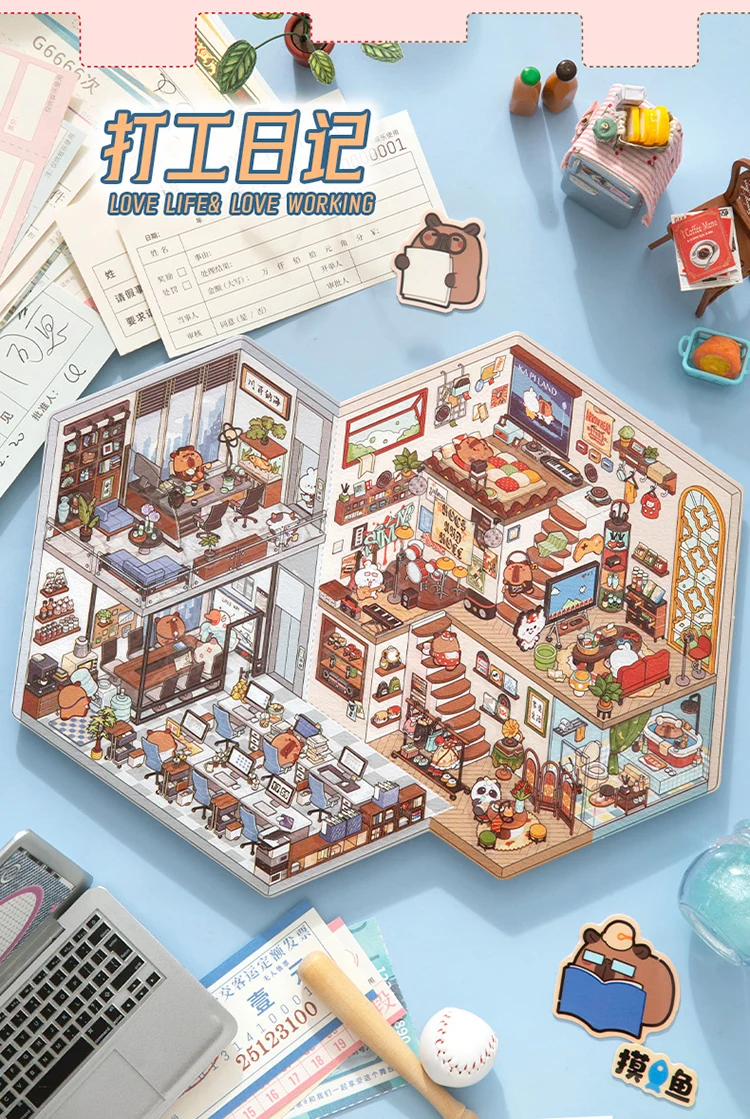 Simno Wedding and Working Themed Cartoon 3D Landscaping DIY Scene ...