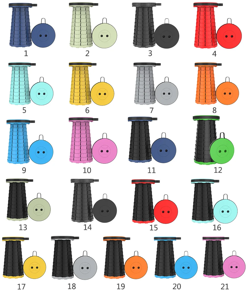 Mini Portable Round Easy Telescopic Retractable Foot Step Plastic Camp ...