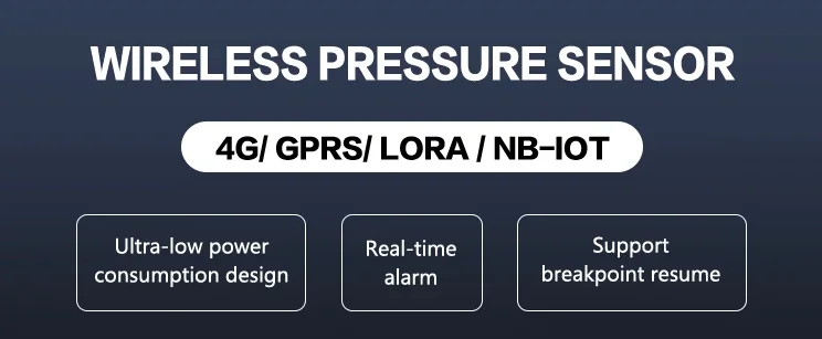 Wireless Pressure Transmitter 4G/LORA/NB-LOT Battery Power