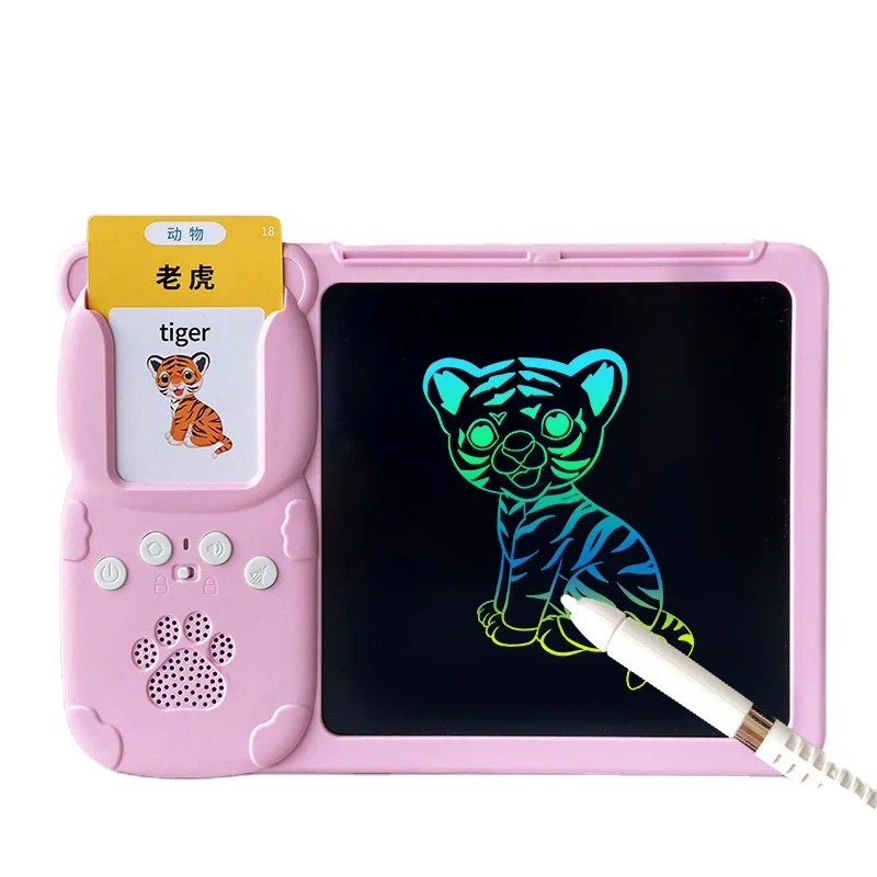 Talking English & Spanish Flash Cards LCD Writing Tablet for Kid 510 ...