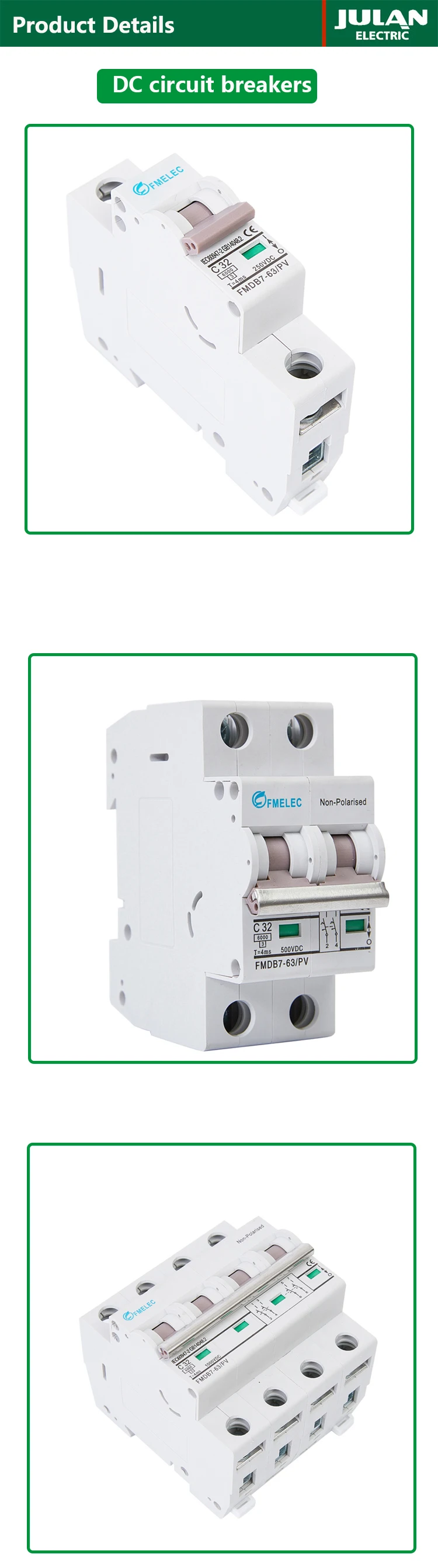 Solar Surge Protection Dps Spd 1000vdc 4poles 20ka 40ka Dc Surge ...