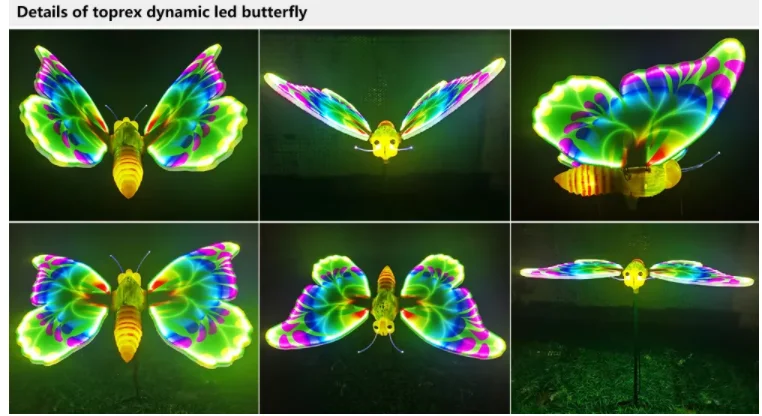 3d Dynamic Lighting Low Voltage Butterflies Led Decoration For Outdoor ...