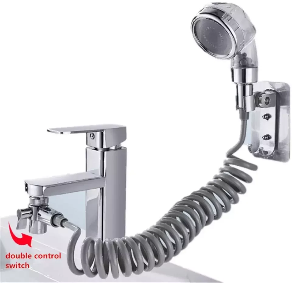 Washbasin External Shower Set Double Control Switch Bathroom Washbasin ...