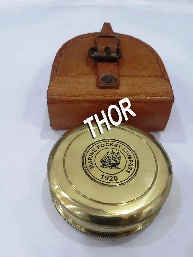 Natical Camping & Hiking Brass Poem Compass Pocket Flat-Compass Brown ...