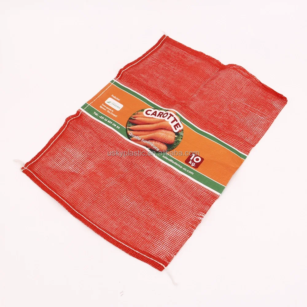 5kg To 25kg Fruit Packing Mono Filament Mesh Bag Plastic Red Pp Tubular Leno Net Mesh Bags ...