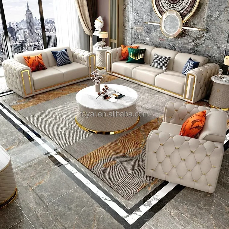 High Density Foam White Nordic Style Manufacture Arabic Style Majlis Floor Italian Premium Sofa Set