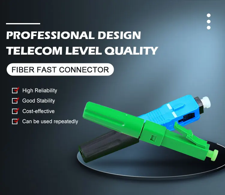 FC LC SC APC UPC quick fiber optical connector 55mm 50mm 60mm fast ...