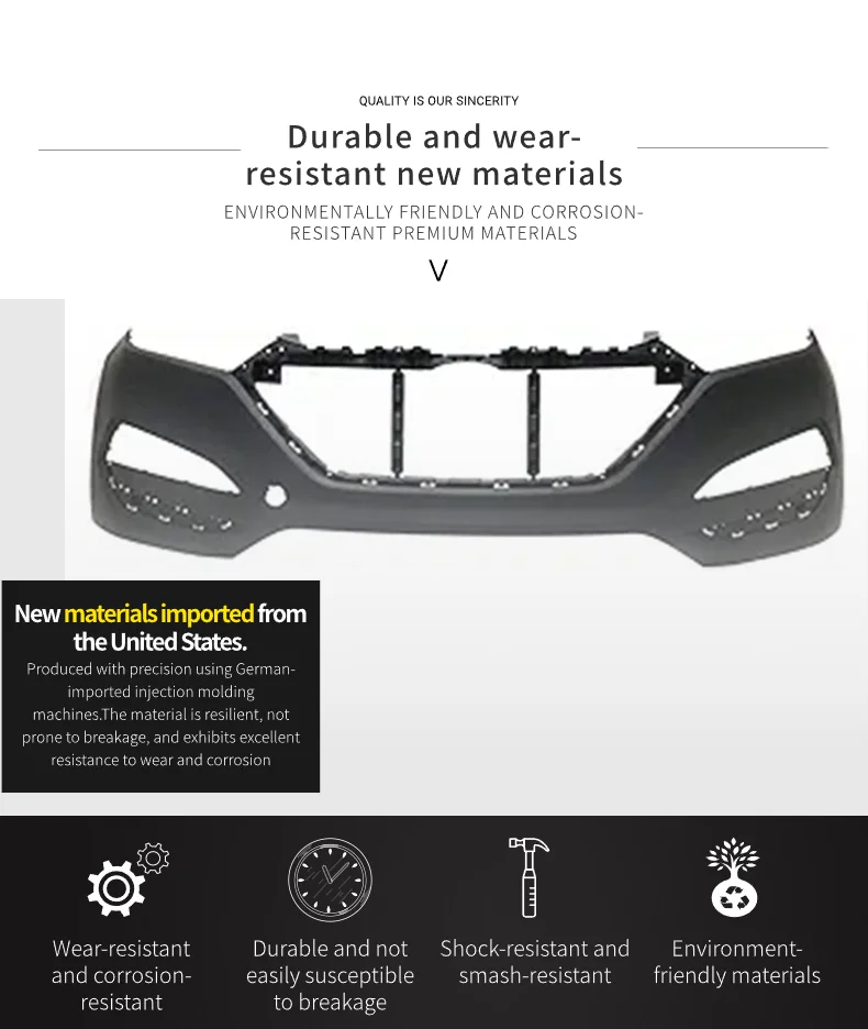 DAXIN Auto Parts Body Kit Car Bumper for Hyundai TUCSON 2016 86511 ...