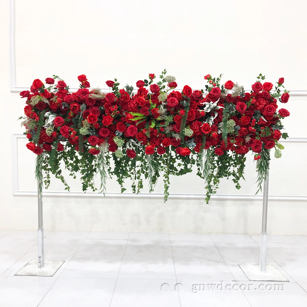 White And Green Color Centerpieces Marriage Greenery Garland Flower ...