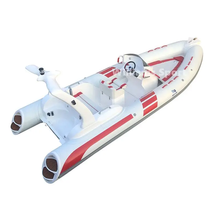 20ft 5.8m Sport Fiberglass Deep V Hull Inflatable Boat With Luxury ...