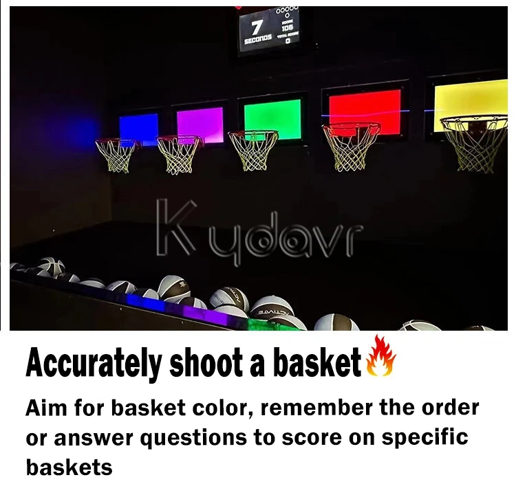 Indoor Pixel Grid Multiplayer Active Basketball Shooting Competitive ...