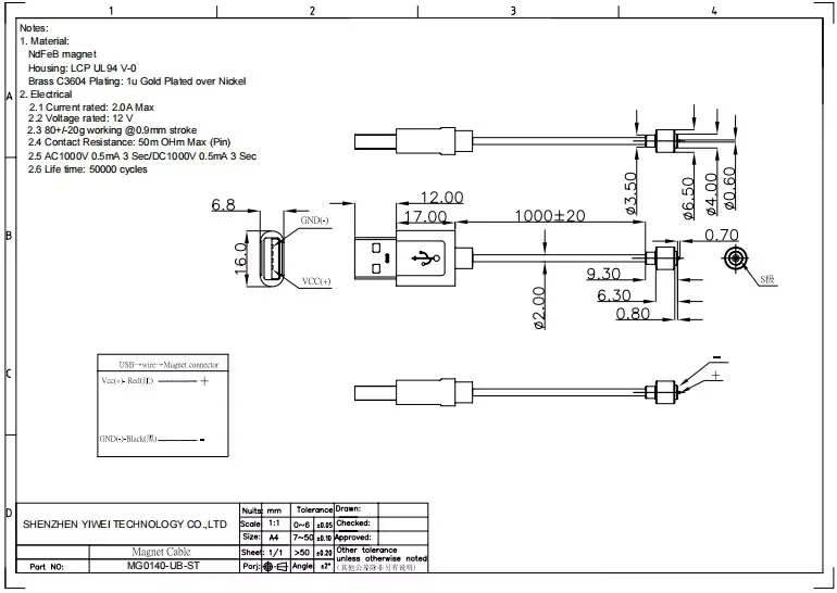 RTLECS MG0140 4.0mm Diameter Miniature Pogo Pin 2 Pin Connector for ...