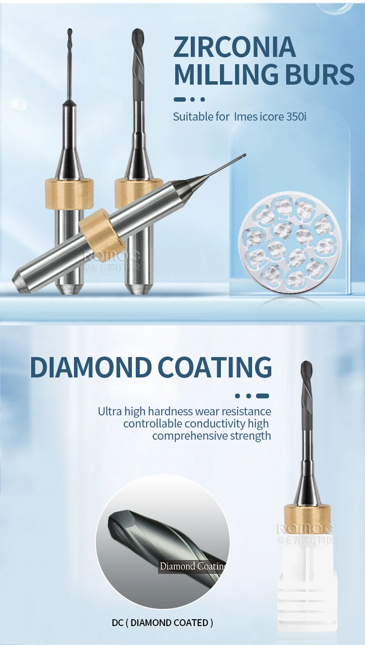 Dof Dental Laboratory Cadcam Crn Cvd Milling Machine Burs Zirconia ...