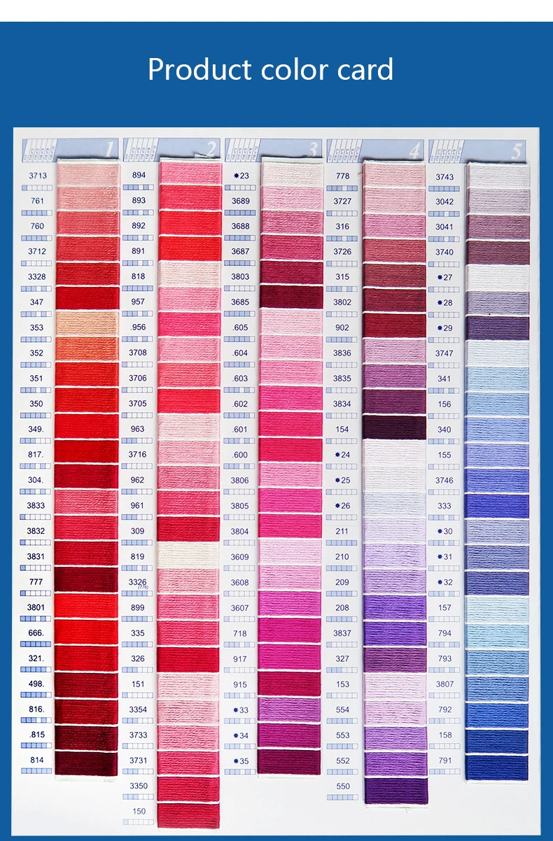 Top Sales Cross-stitch Floss Embroidery Cotton Thread 447 Colors Per ...