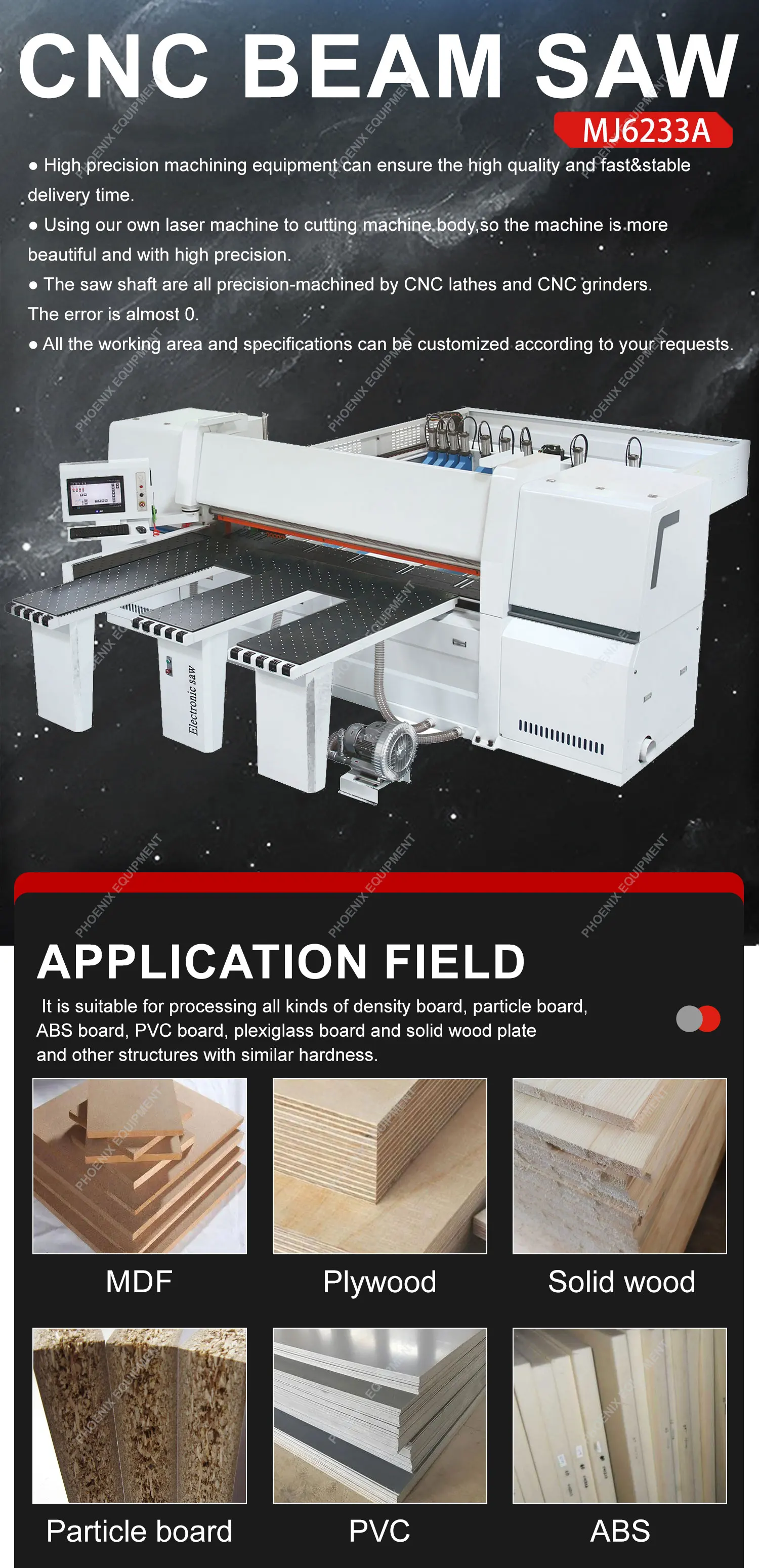 Mj6233a Computer Cnc Beam Saw Automatic Panel Saw For Panel Furniture ...