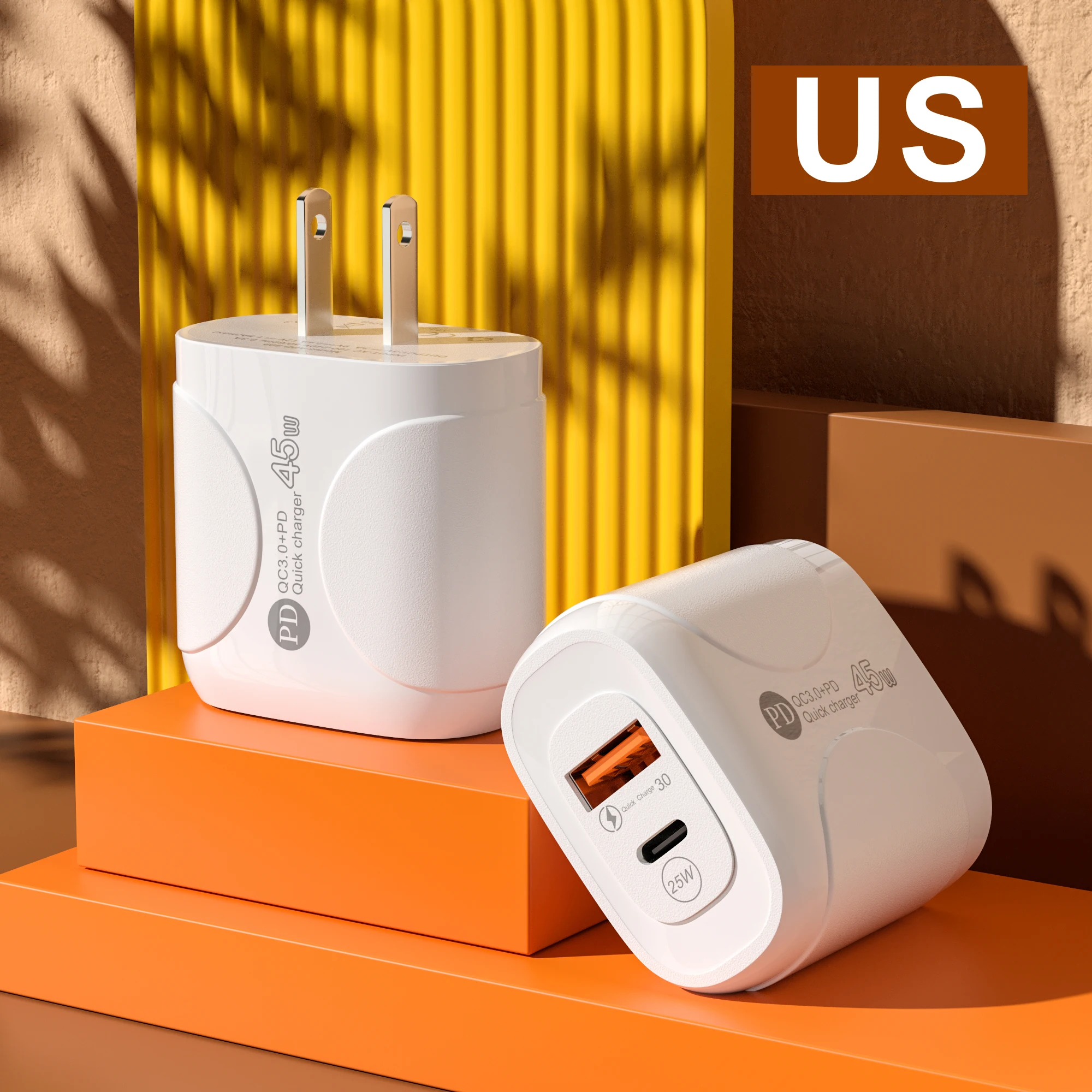 20w Dual Port Pd Fast Charger Usb C And Qc3.0 Usb A,Portable Travel Usb ...