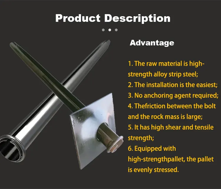 Anchor Bolt Underground Mine Roof Rock Bolt Mining Split Set - Buy ...