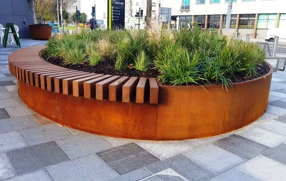 Customized Corten Steel Flower Pots for Outdoor Gardens
