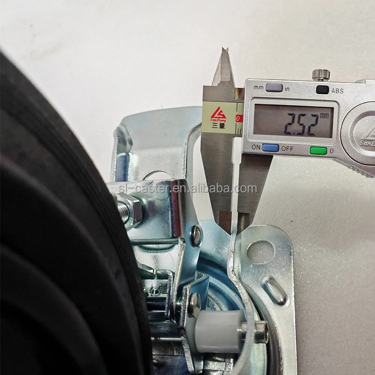 8" Rubber Replacement Trash Container Castor 200mm Swivel Recycle Bin ...