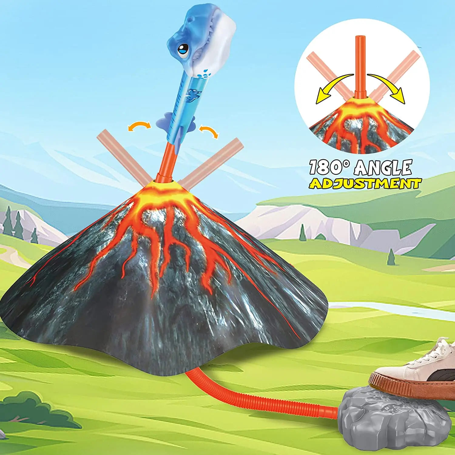 Flying Rocket Foot Step Rocket Launcher Outdoor Toys Family Fun ...