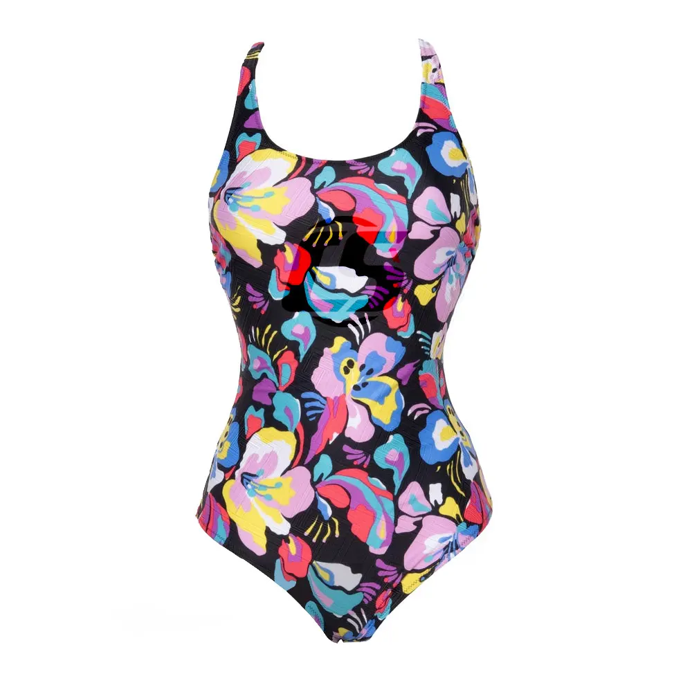 Womens Color Print Floral Anti One Piece Swimsuits Athletic Training ...